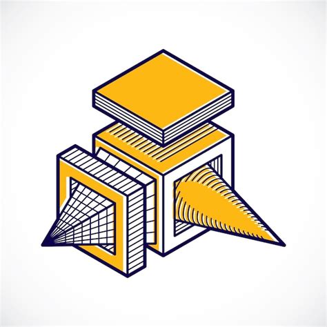 Premium Vector Abstract Three Dimensional Shape Vector Design Cube