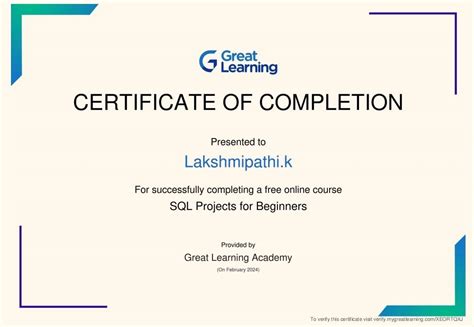 I Done A Online Course On Structured Query Language Sql And Also Done A Project Based On Bank