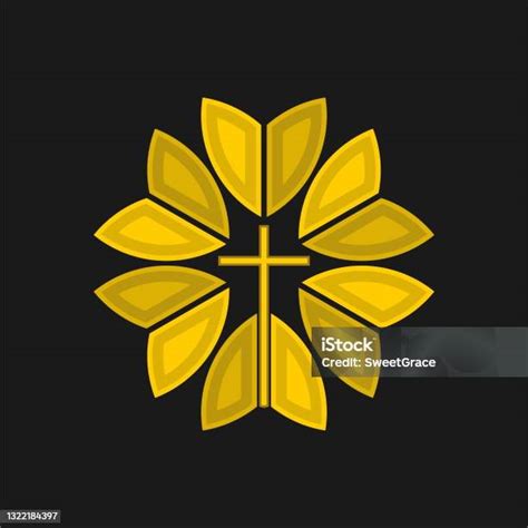 ภาพประกอบคริสเตียน โลโก้โบสถ์ ไม้กางเขนเป็นสัญลักษณ์ของความรอดของบุคคลจากบาป ภาพประกอบสต็อก