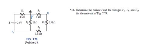 Solved 16 Determine The Current I And The Voltages Vavb