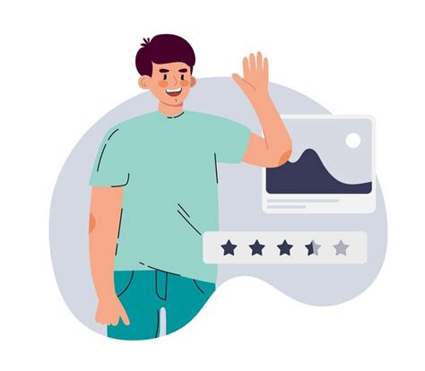 Premium Vector Man With Elements Of Illustrations And Feedback Ui Ux Designer Arrangement