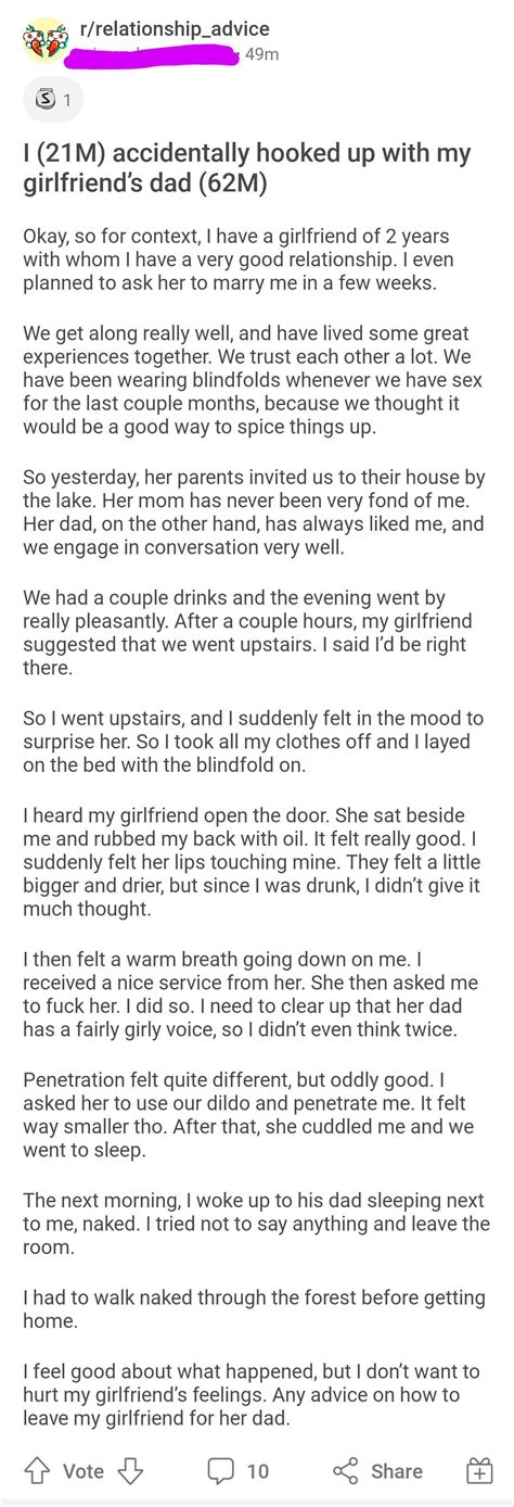He Accidentally Had Sex With His Girlfriend S Dad R Thathappened