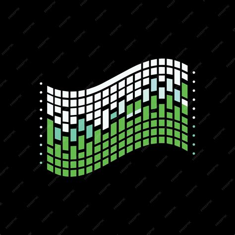 Binary Code Wavy On Black Background For Digital Technology Concept