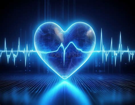 Dynamic Heartbeat Visualization Modern ECG And Pulse Wave Graphics Stock Image Image Of