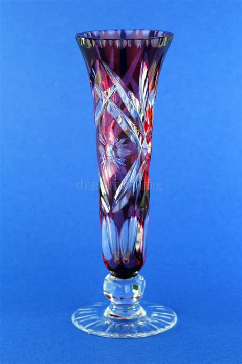 Red Cut Glass Vase Stock Image Image Of Decoration Vase 16478661