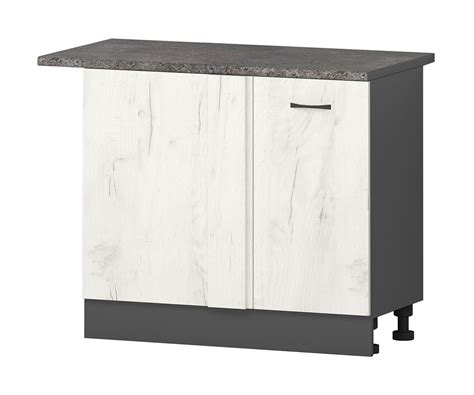 Долен кухненски шкаф за ъгъл Верона B10 Пасифик бял крафт 100 см Мебели Венус