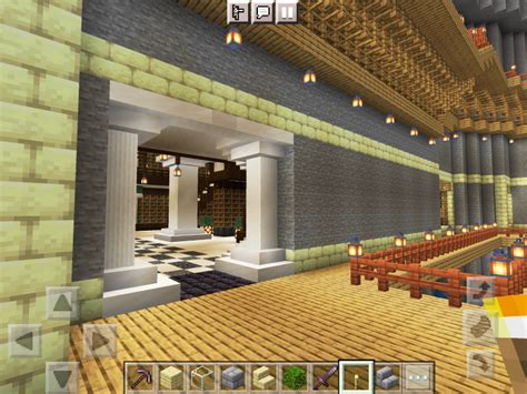 マイクラ街づくり渓谷に神殿風の図書館を作ってみた