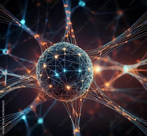 abstract technology background of a quantum computing system with cyber network grid and