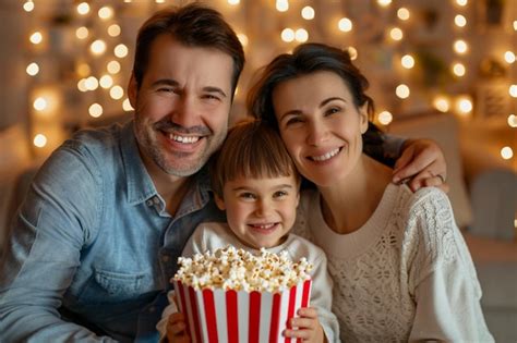 Família Lazer E Pessoas Conceito Feliz Sorridente Pai Mãe E Filho