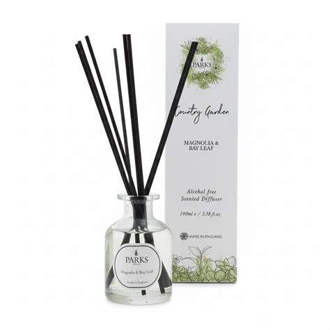 Country Garden 100ml Reed Diffuser Magnolia And Bay Leaf Parks Candles