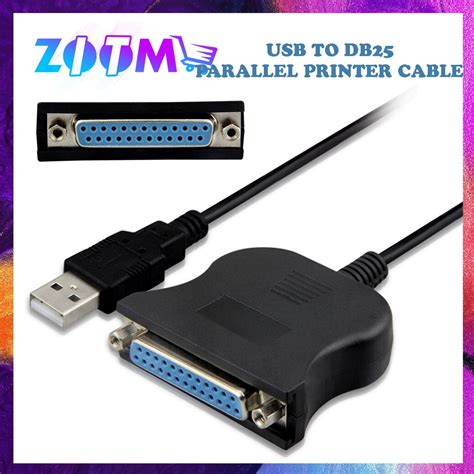 Usb To Db25 Parallel Printer Cable Adapter Male To Female Connevtor Ieee 1284 Converter For