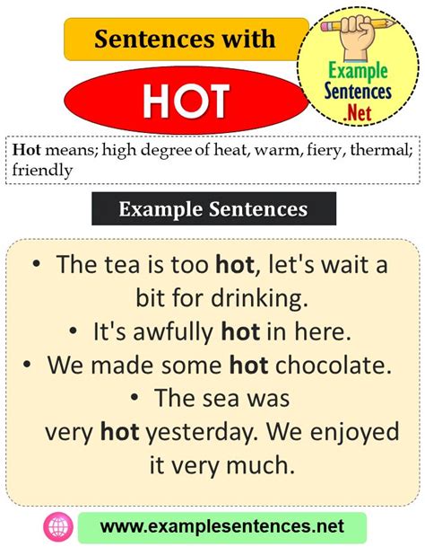 Sentences With Hot Definition And Example Sentences Example