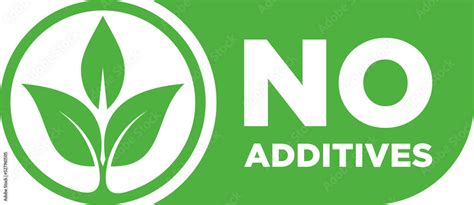 No Additives Sign For Healthy Natural Food Products Label Png