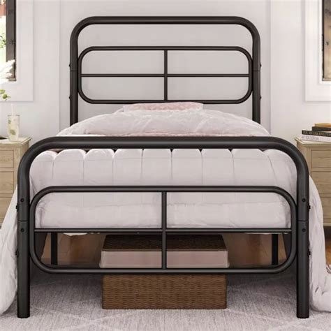 Yaheetech 3ft Single Bed Frames Modern Metal Platform Bed With Large
