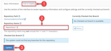 update a website using git™ version control in cpanel