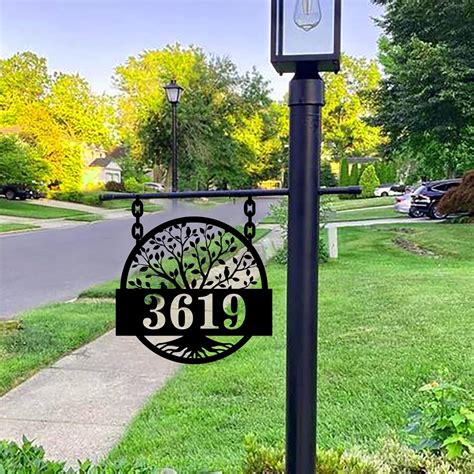 Custom Metal House Sign Metal House Street Number Sign Custom House Number Garden