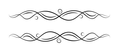 Vector Ornate Decorative Border Element Black Lines With Elegance Details And Bubbles