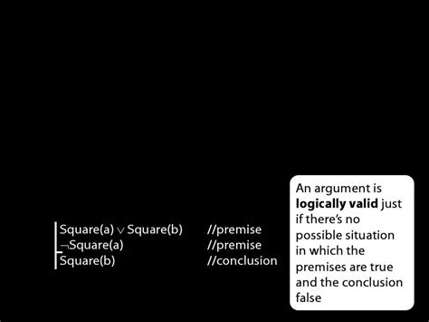 Logically Valid Arguments Logic I