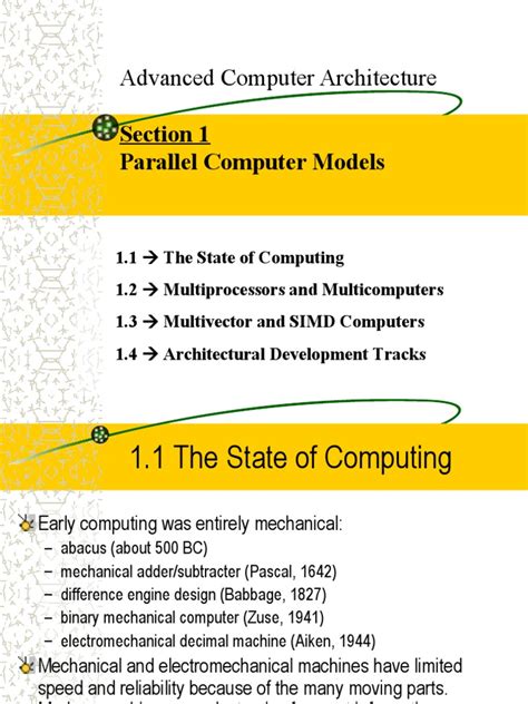 advanced computer architecture section 1 parallel computer models pdf parallel computing