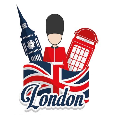 Diseño De Puntos De Referencia De Londres Vector Premium
