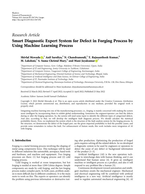 Smartdiagnosticexpertsystemfordefectinforgi Pdf Forging