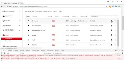 YouTube Audio Library Bug Unable To Play Download Music YouTube