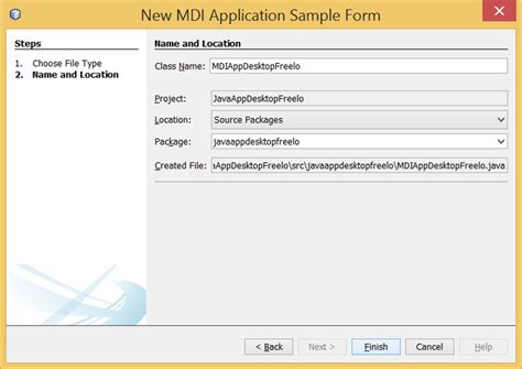 Introducing To Swing Gui Forms With Netbeans Create New Mdi Application Sample Form