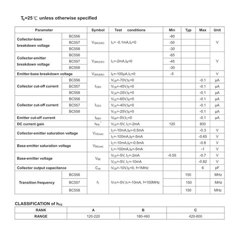 20pcs Bc558b Bc558 Pnp Transistor To 92 30v 200ma 625mw Bigamart