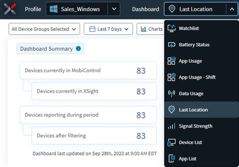 last location dashboard