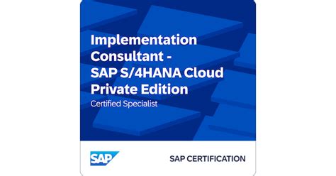Sap Certified Specialist Implementation Consultant Sap S4hana