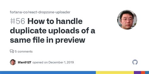 How To Handle Duplicate Uploads Of A Same File In Preview · Issue 56