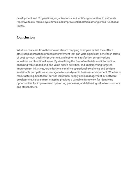 Navigating Process Improvement Value Stream Mapping Examples For