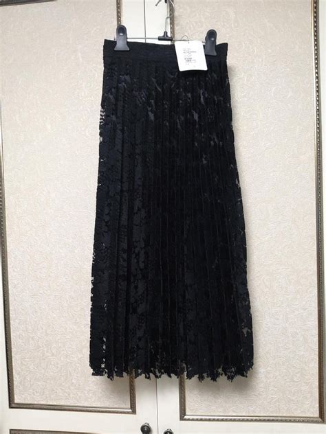 플리츠 레이스 뒷밴딩 롱스커트 헬로마켓