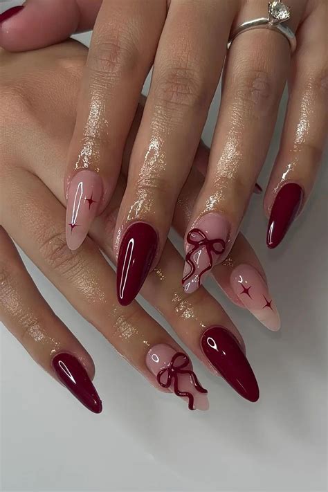 Red Almond Nails Designs Artofit