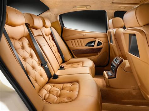 Luxury Car Interior Design Tan Leather Seats With Black Trims