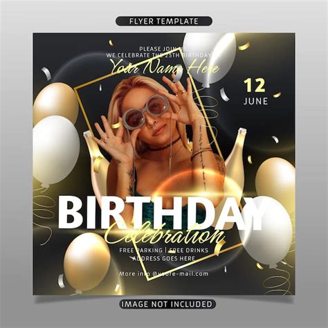 Adult Birthday Flyer Vectors And Illustrations For Free Download Freepik