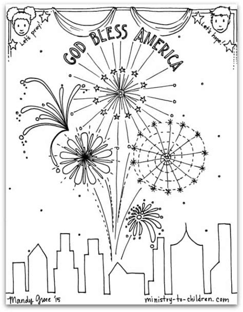 God Bless America Coloring Page