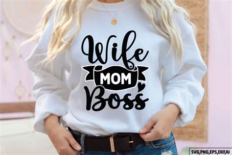 Wife Mom Boss Svg Graphic By Ak Graphics · Creative Fabrica