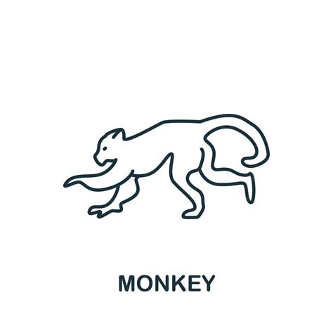 Monkey Icon From Home Animals Collection Simple Line Element Monkey