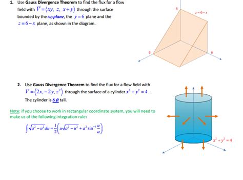 solved use gauss divergence theorem to find the flux for a