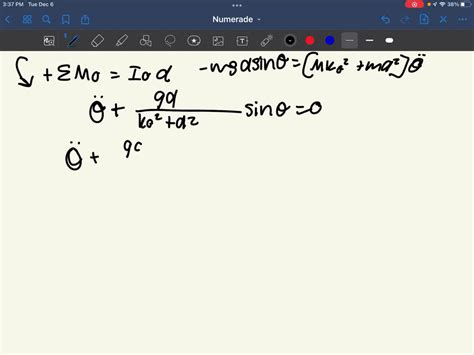 Solved The Body Of Arbitrary Shape Has A Mass M Mass Center At G And