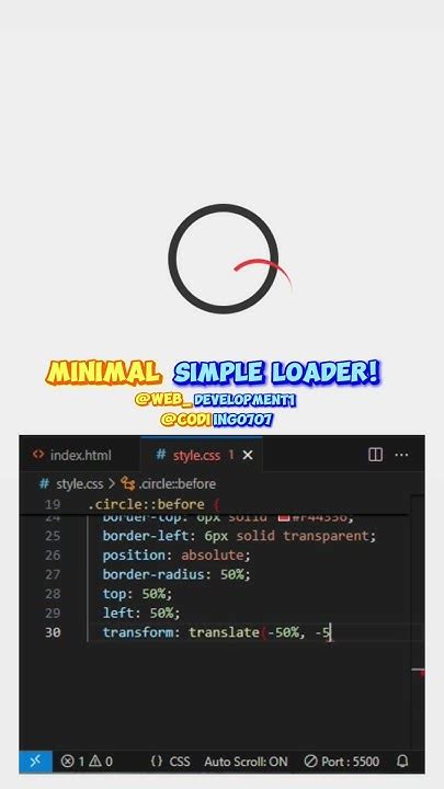 🎨 Simple Loading Animation Html Css 💡 Youtube