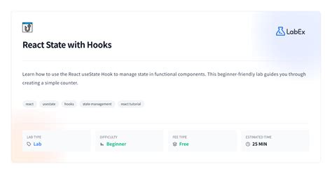 React 상태 관리 Usestate Hook 으로 카운터 만들기 Labex