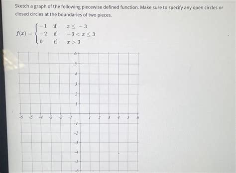 solved sketch a graph of the following piecewise defined