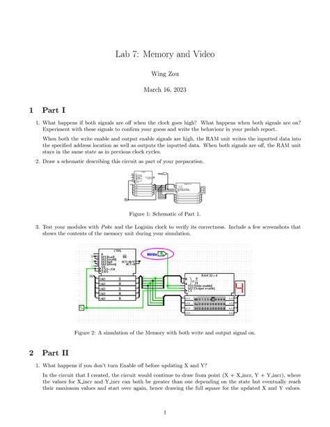 Lab7 Report Lab 7 Memory And Video Wing Zou March 16 2023 1 Part I