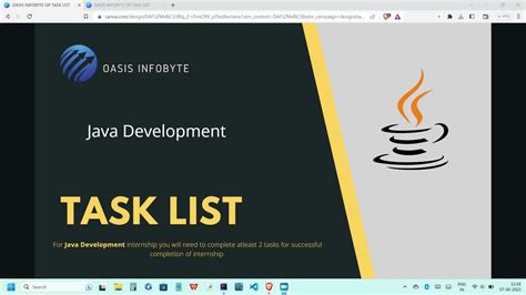 Poli Reddy Yaswanth Reddy On Linkedin Oasisinfobyte Java Internship