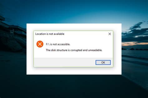 fix the disk structure is corrupted and unreadable error