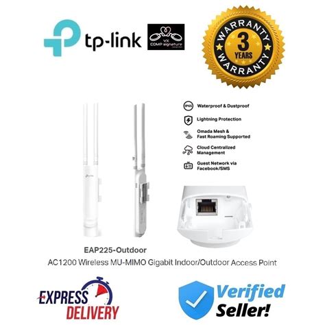 Tp Link Eap Outdoor Ac Wireless Mu Mimo Gigabit Indoor Outdoor Access Point Eap