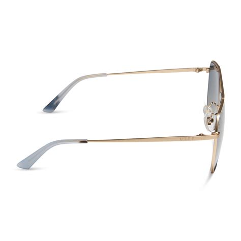 Berkely Navigator Sunglasses Gold And Aegean Blue Gradient Diff Eyewear