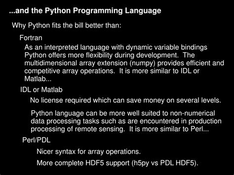 Ppt The Python Programming Language And Hdf5 H5py Powerpoint